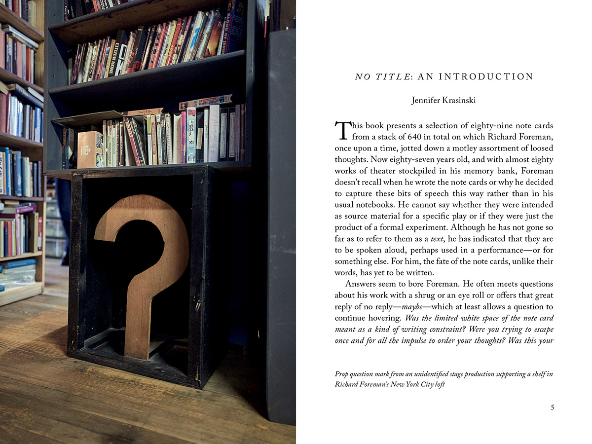 The Further Reading Library - Richard Foreman: No Title